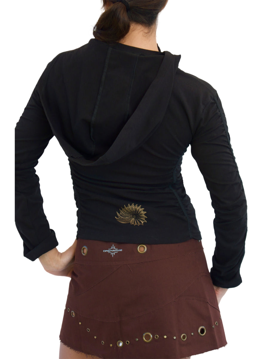 Womens Sweater Zip off Hood – Dreamtime Clothing